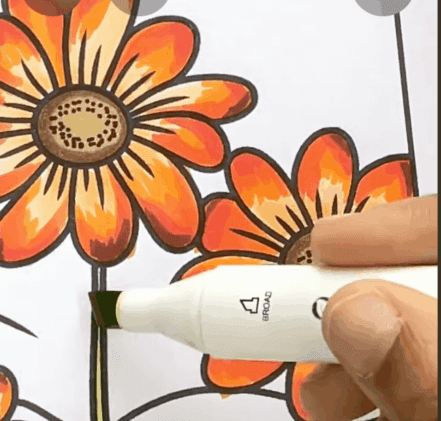 Blooming Flowers Under Sun Summer Solstice Coloring Page - Mindset Flow