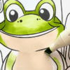 Cartoon Frog on Lily Pad Easter Coloring Page - Mindset Flow