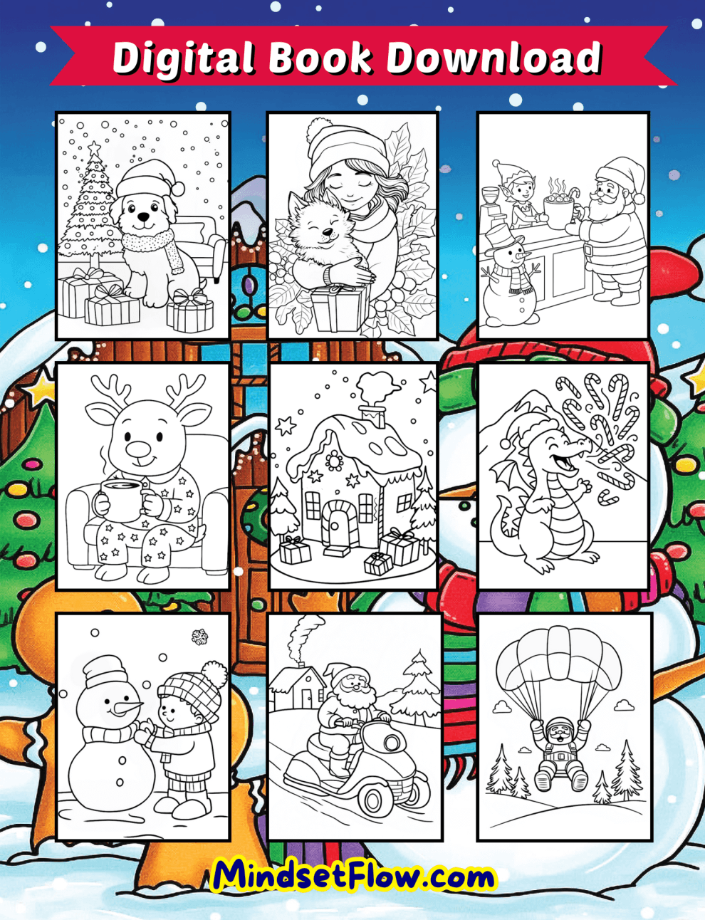 Christmas Coloring Book Mega Bundle | 3 Fun Printable Books for ...