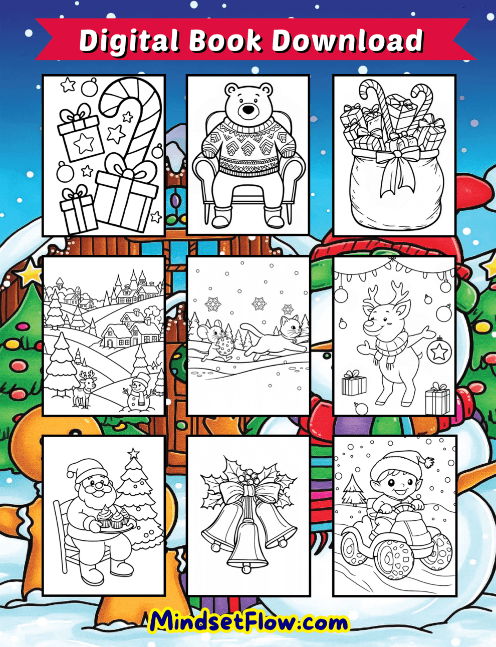 Christmas Coloring Book Mega Bundle | 3 Fun Printable Books for ...