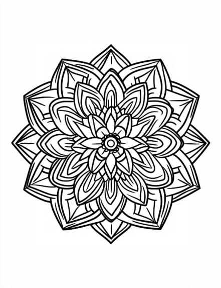 Floral Mandala Coloring Pages - Mindset Flow