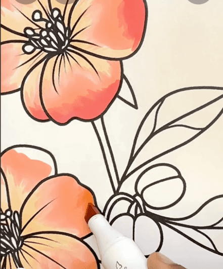 Hawthorn Blossom with Leaves and Berries Coloring Page - Mindset Flow