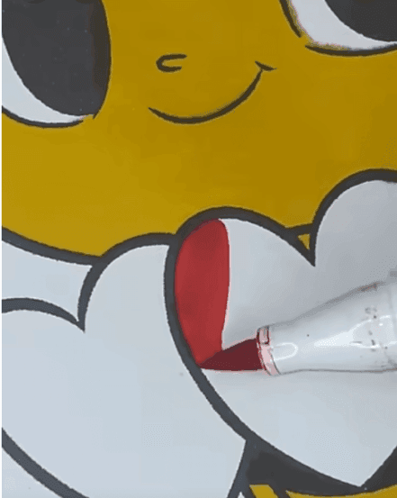 Sweet Bee With Hearts Valentine Coloring Page - Mindset Flow